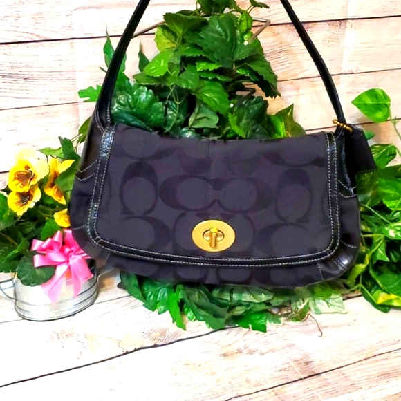 Coach | Bags | Coach Hobo Gold Hardware Flap Signature Canvas | Poshmark